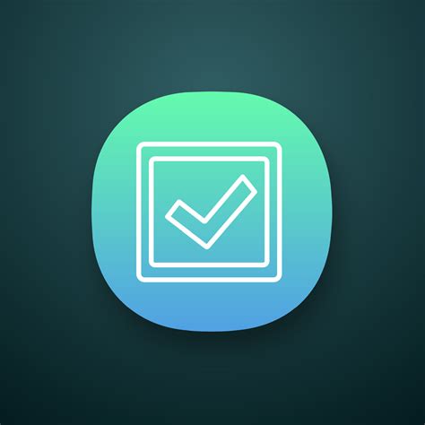 Checkbox App Icon UI UX User Interface Check Box Checkmark Voting Verification And