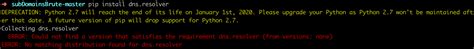 Python报错：error No Matching Distribution Found For Dnsresolver Csdn博客