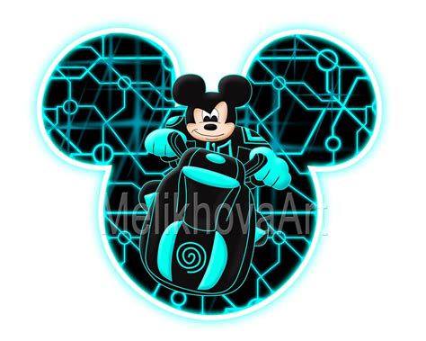 Tron Shirt Epcot Magic Kingdom Mouse Head Parks Sublimation Transfer Digital Printable