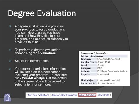 Degree Evaluation