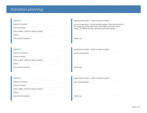 Aba Transition Plan Template Printable Word Searches