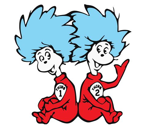 Thing 1 Thing 2 Dr Seuss Svg Dr Seuss Clipart Dr Seuss Bir Inspire