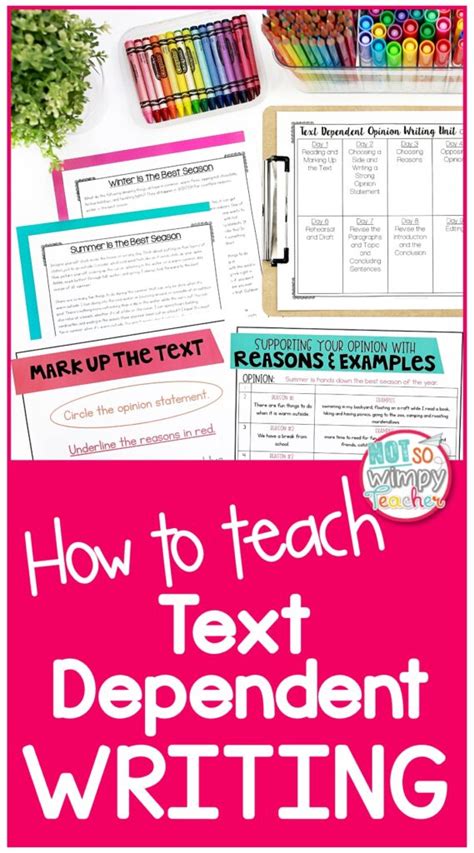 How To Teach Text Dependent Writing Not So Wimpy Teacher