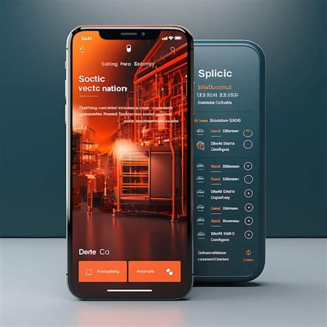 Premium Ai Image Mobile App Layout Design Of Electronics Delivery With Sleek And High Tech
