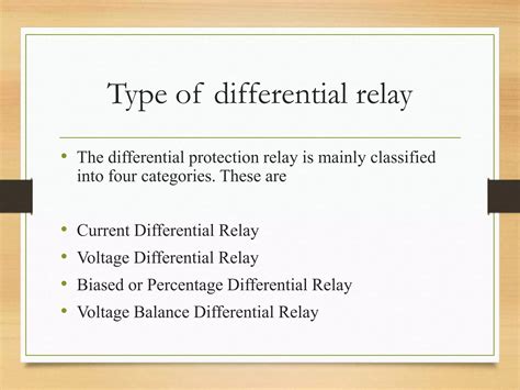 Differential Protection Relay Pptx Physics Science