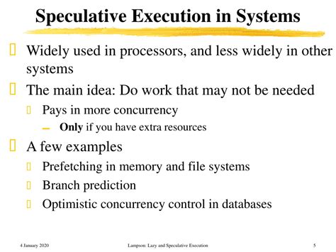 PPT Lazy And Speculative Execution PowerPoint Presentation Free Download ID