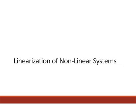 SOLUTION Linearization Of Non Linear Systems EXPLANATION EXERCISES Studypool