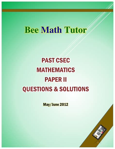 Cxc Maths Past Papers Pdf