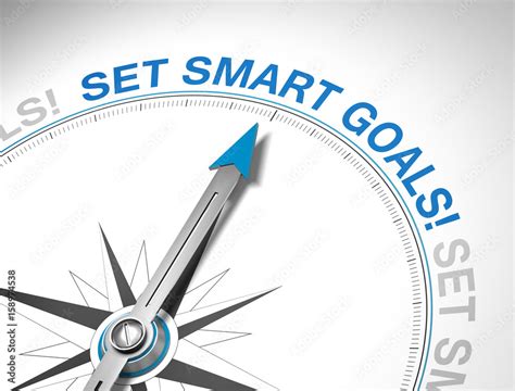 Set Smart Goals Compass Stock Illustration Adobe Stock