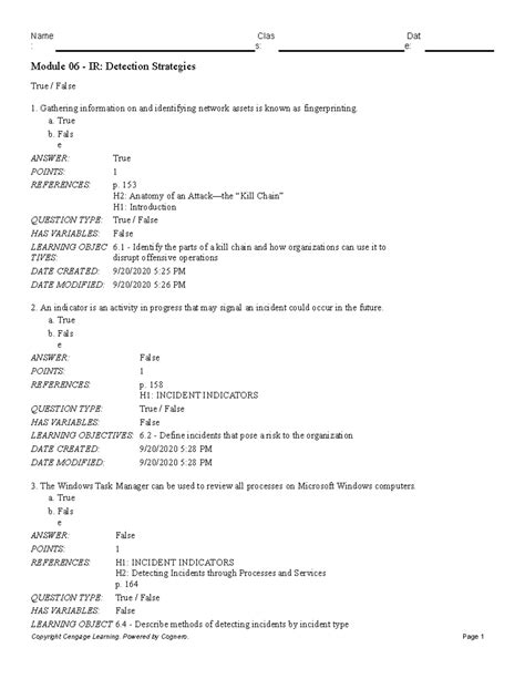 Module IR Detection Strategies S E Module IR Detection Strategies True False