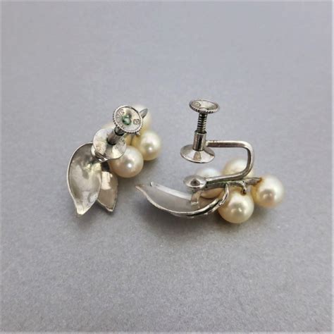 Beryl Lane Vintage 1960s Sterling Silver Mikimoto Akoya Pearl