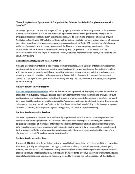 ppt optimizing business operations a comprehensive guide to