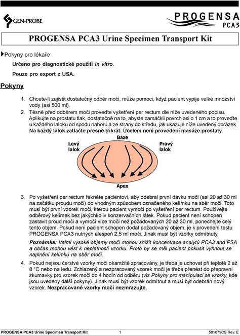 PROGENSA PCA Urine Specimen Transport Kit PDF Free Download