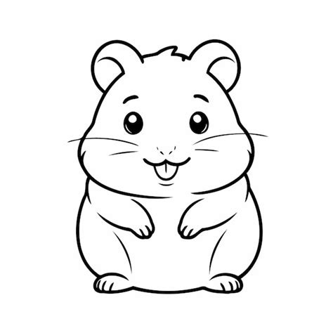 어린이들을 위한 귀여운 햄스터 도들 컬러링 활동의 터 일러스트레이션 프리미엄 벡터 어린이들을 위한 귀여운 햄스터 도들 컬러링 활동의 터 일러스트레이션 프리미엄 벡터