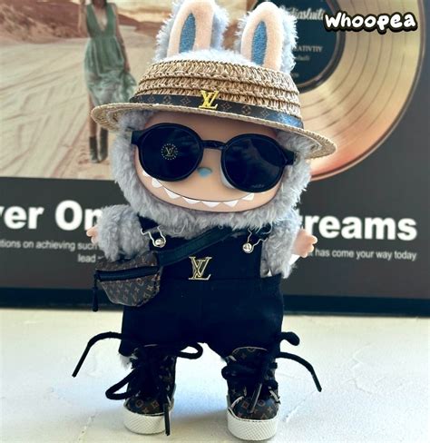 Labubu Lv Style Denim Hat Overalls Bag Shoes Labubu Outfits