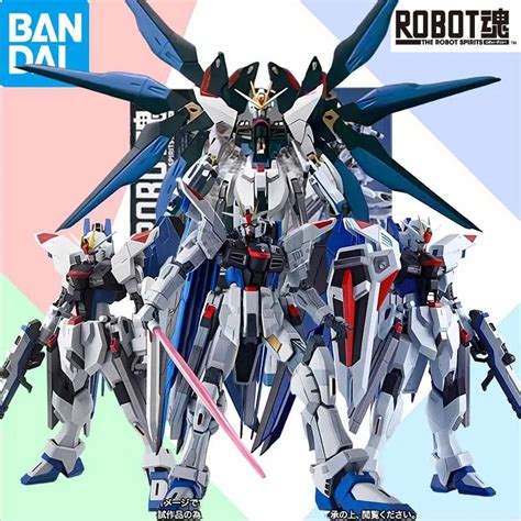 Bandai Original Model Kit Robot Spirits Freedom Gundam Action Figure M