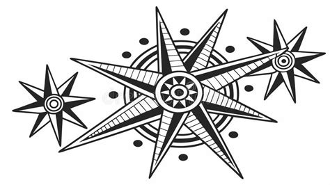 Detailed Compass Rose Icon For Navigation Direction And Exploration Themes Vector Design