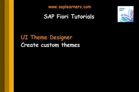 ui theme designer sap free tutorials