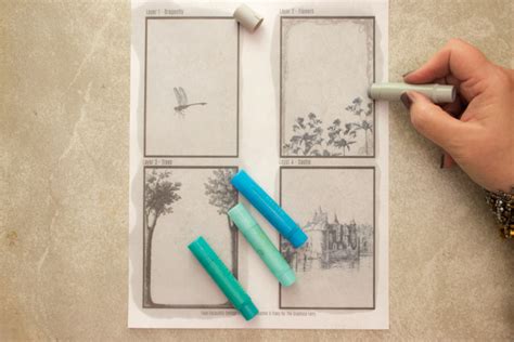 Faux Encaustic Technique Mixed Media Art The Graphics Fairy