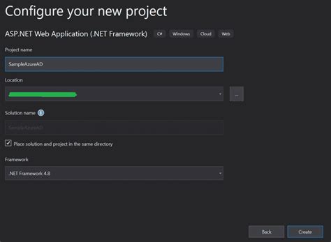 authentication mvc web application with azure ad