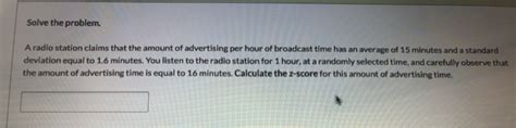 Solved Solve The Problem A Radio Station Claims That The Chegg Com
