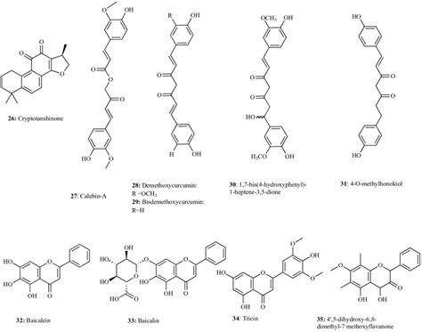 Chemical Structures Of Compounds With β Amyloid Inhibitory Aggregation