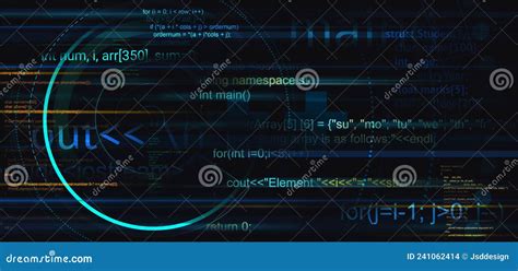 C Plus Plus Programming Language Script Syntax Elements In Black Color