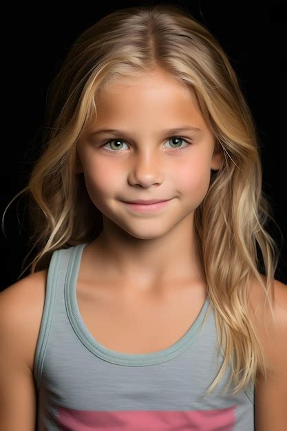 Garota De Corpo Inteiro Em Pé Em Uniforme De Ginástica Foto Premium