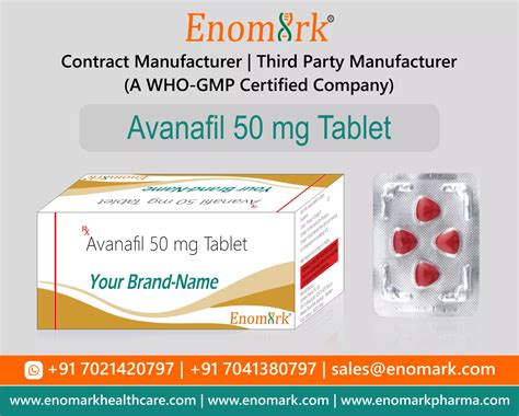 Avanafil 50mg Tablets Contract Manufacturing