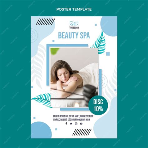 Free Vector Flat Design Spa Treatment Poster Template