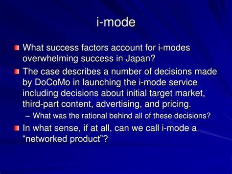 PPT I Mode PowerPoint Presentation Free Download ID 1759778