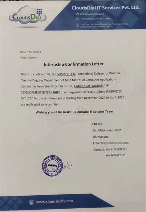 Internshipcompleted Mobileappdevelopment Internshipexperience Cloudsdialitservices