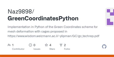 Github Naz9898greencoordinatespython Implementation In Python Of