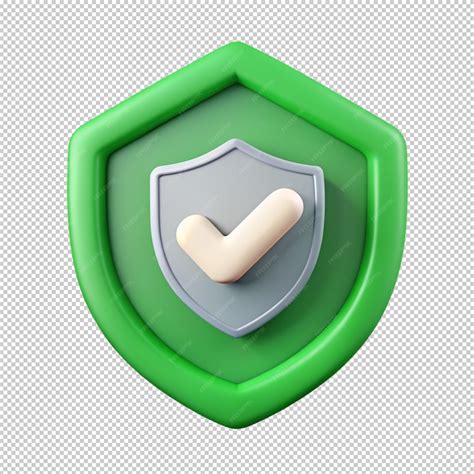 Bolt Shield Secure 3d Vector Illustrator On White Background Secure
