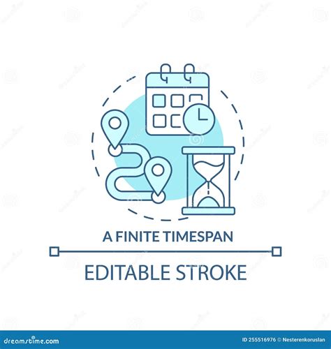 Finite Timespan Turquoise Concept Icon Stock Vector Illustration Of