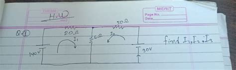 Find I1 I2 I3 For The Given Circuit Diagram Circuit Description A