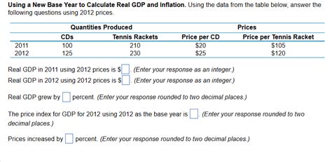 [solved] using a new base year to calculate real gdp and