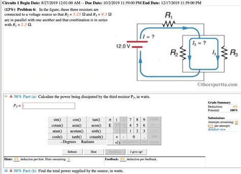 Solved Circuits Begin Date AM Due Chegg Com