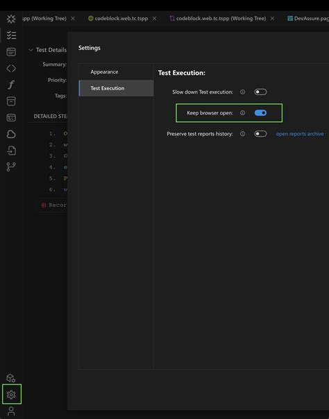 Keep Browser Open After Test Execution Devassure