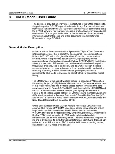 Opnet Umts Model Pdf Pdf Radio Resource Management Network Protocols