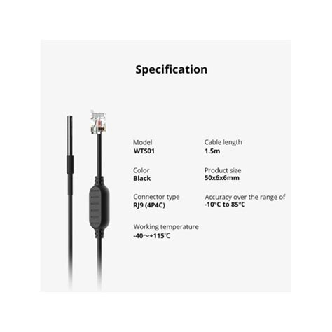 Sonoff Wts01 Waterproof Temperature Sensor