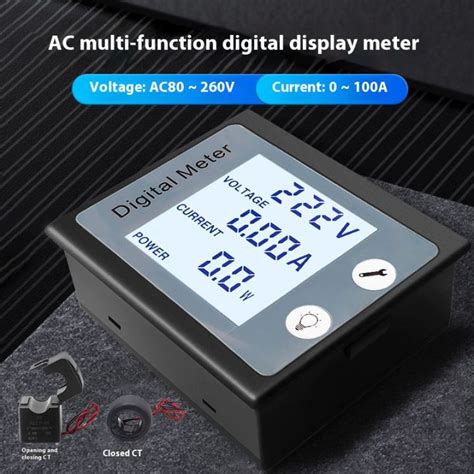 Peacefair Brand Digital Display Ac Meter Multifunctional Power