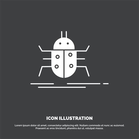Bug Bugs Insect Testing Virus Icon Glyph Vector Symbol For UI And UX Website Or Mobile