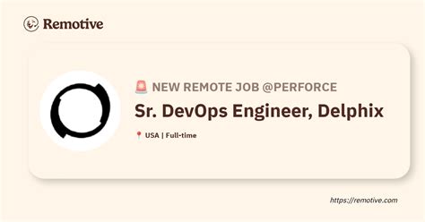 [hiring] sr devops engineer delphix perforce
