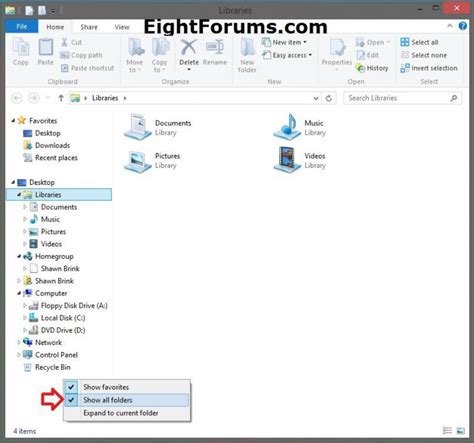 Navigation Pane Show All Folders Turn On Or Off Windows Help Forums