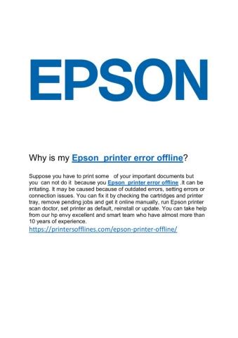 Why Is My Epson Printer Error Offline Sheldon Cooper Page Flip Pdf Online Pubhtml