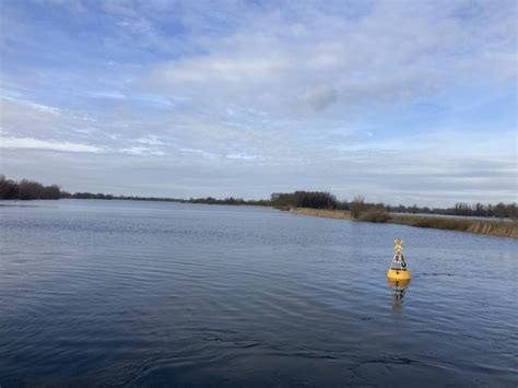 Meetboeien Op De Afgedamde Maas Continu Zicht Op Waalwater Het
