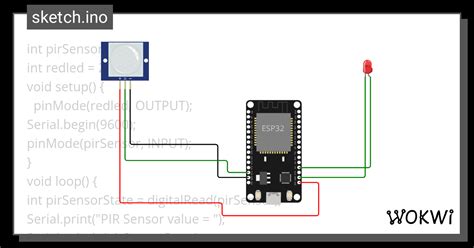 Pir Sensor Wokwi Esp32 Stm32 Arduino Simulator