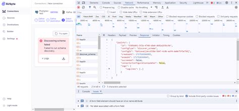 Postgresql Airbyte Postgres Kafka Connection Failed To Run Schema