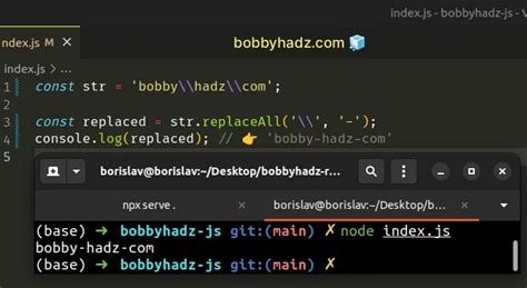 Replace Or Remove All Backslashes In A String In JavaScript Bobbyhadz